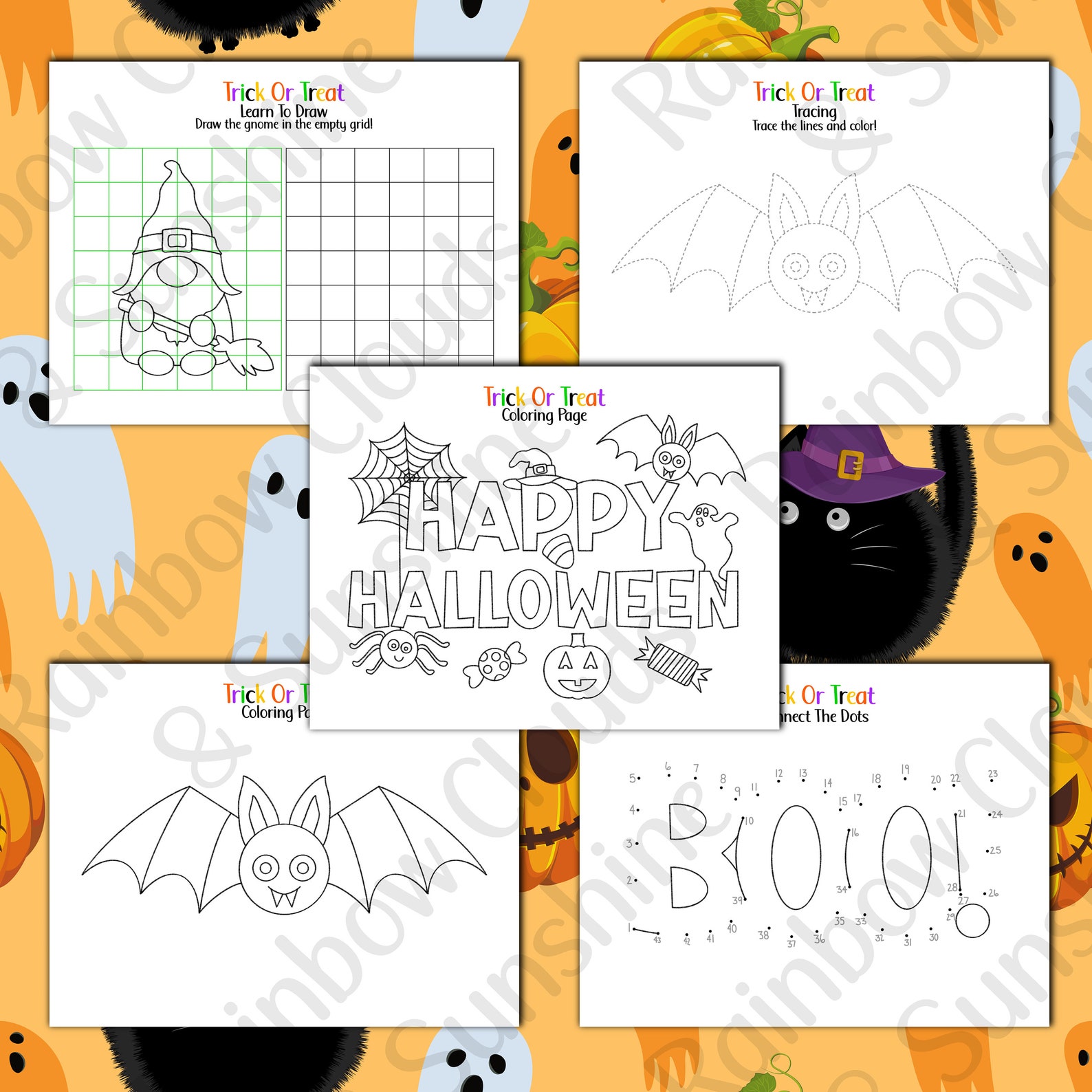 Halloween Coloring and Activity Pack for Kids Halloween Printable PDF ...