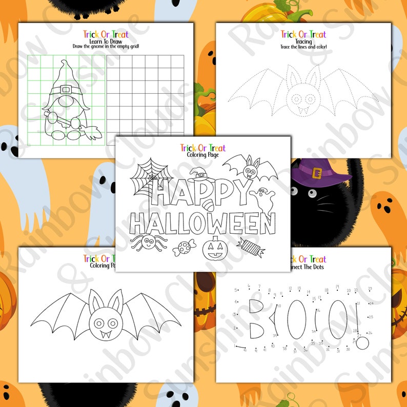 Halloween Coloring and Activity Pack for Kids Halloween Printable PDF ...