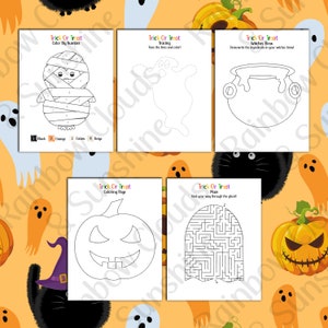 Halloween Coloring and Activity Pack for Kids Halloween Printable PDF ...