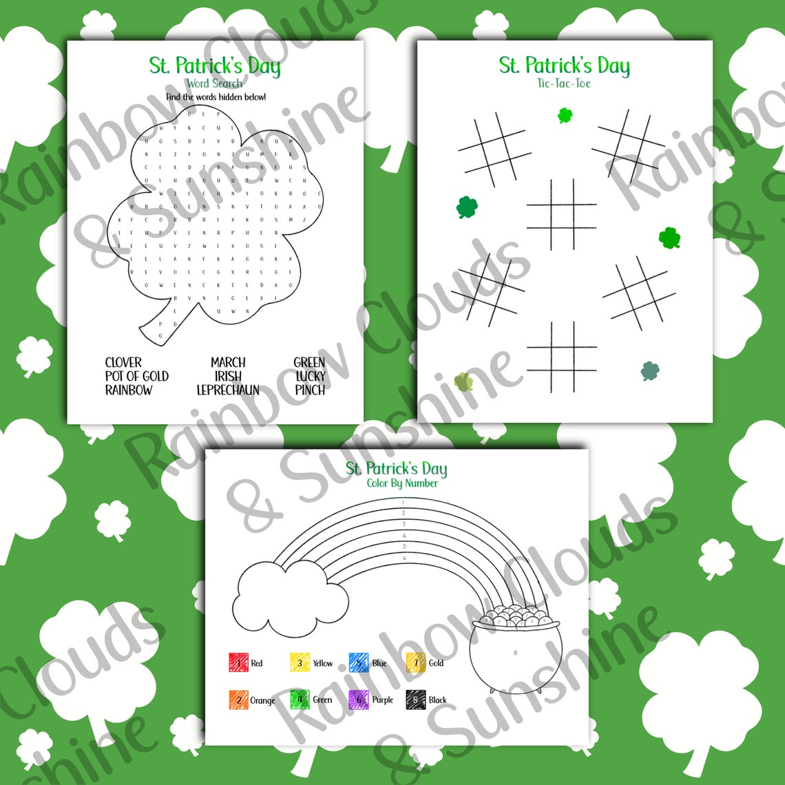 St. Patrick's Day Activity Pack for Kids Printable | Etsy