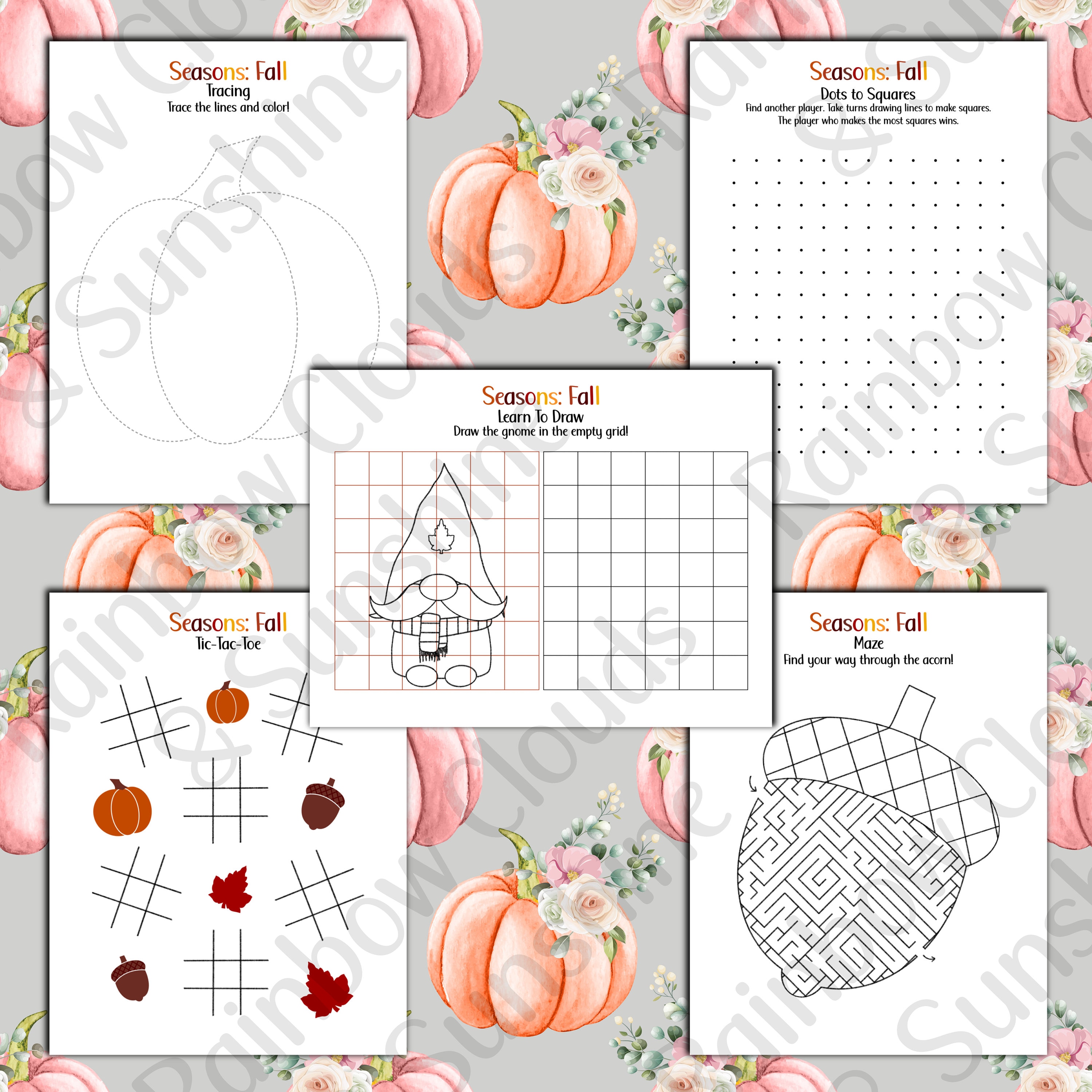 Fall Activity Pack for Kids Printable Activities for Kids - Etsy