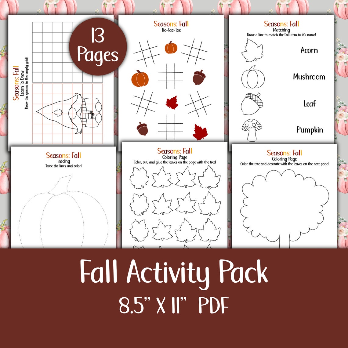 Fall Activity Pack for Kids Printable Activities for Kids - Etsy
