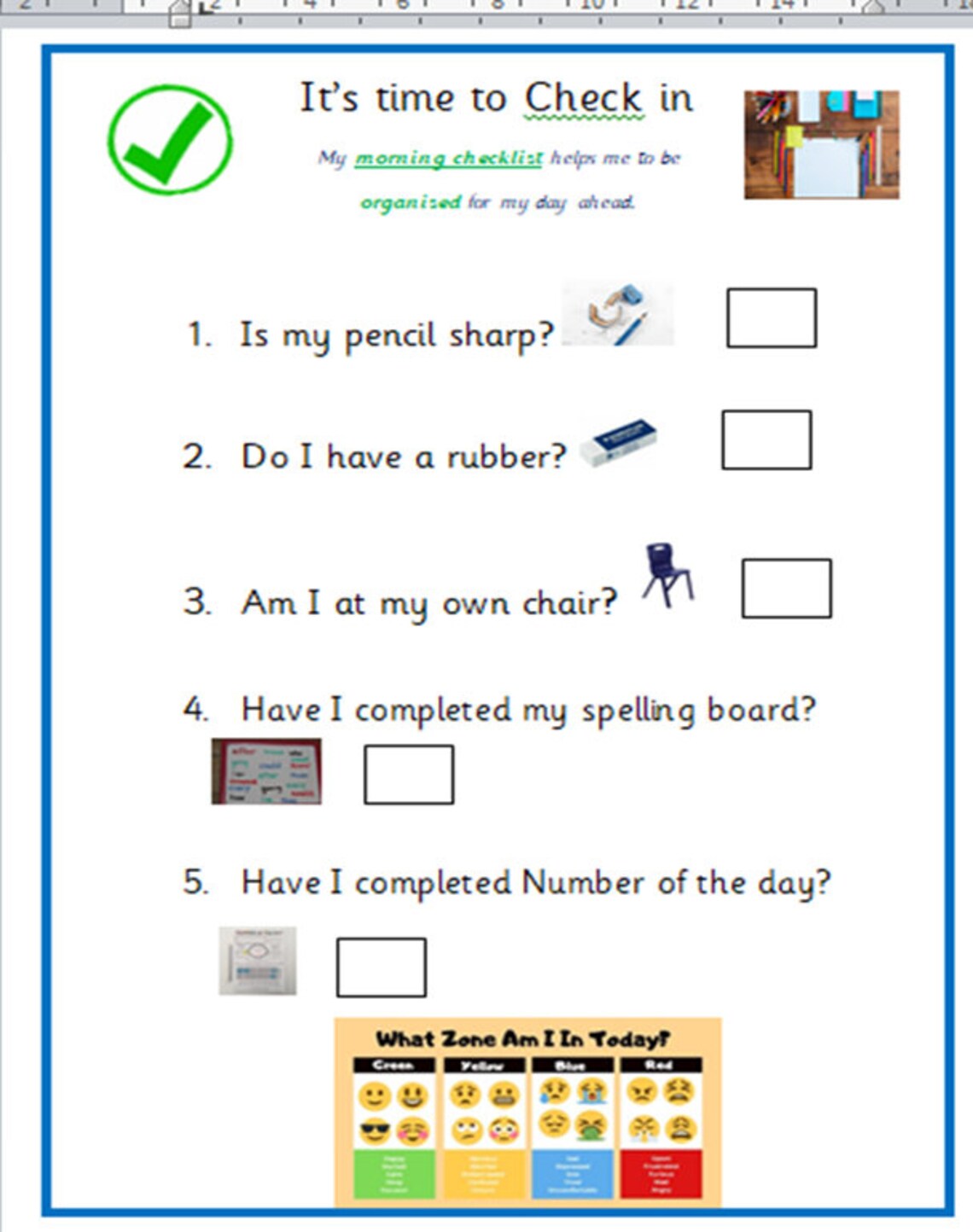 Morning Check in Visual - Etsy