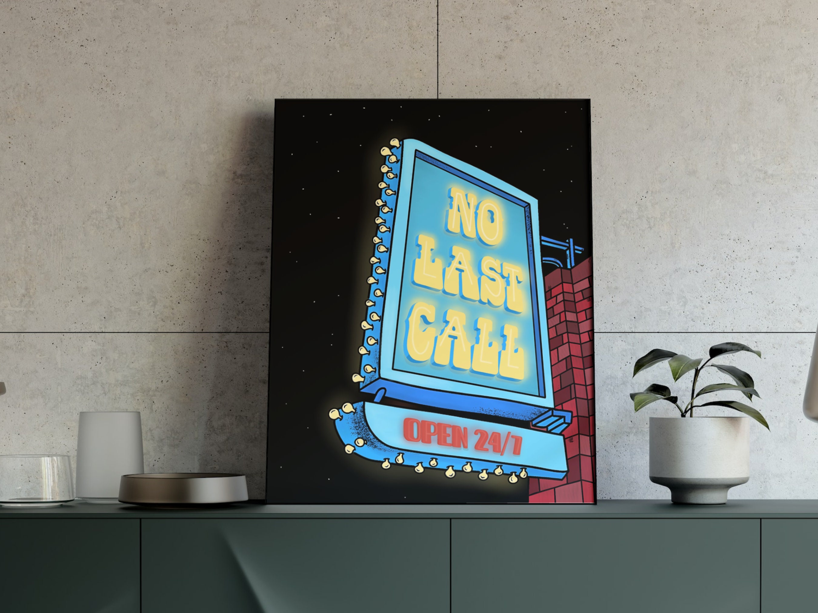 NEON SIGN No Last Call Bar Cart Decor, Vintage Neon Sign Wall Art, Home ...