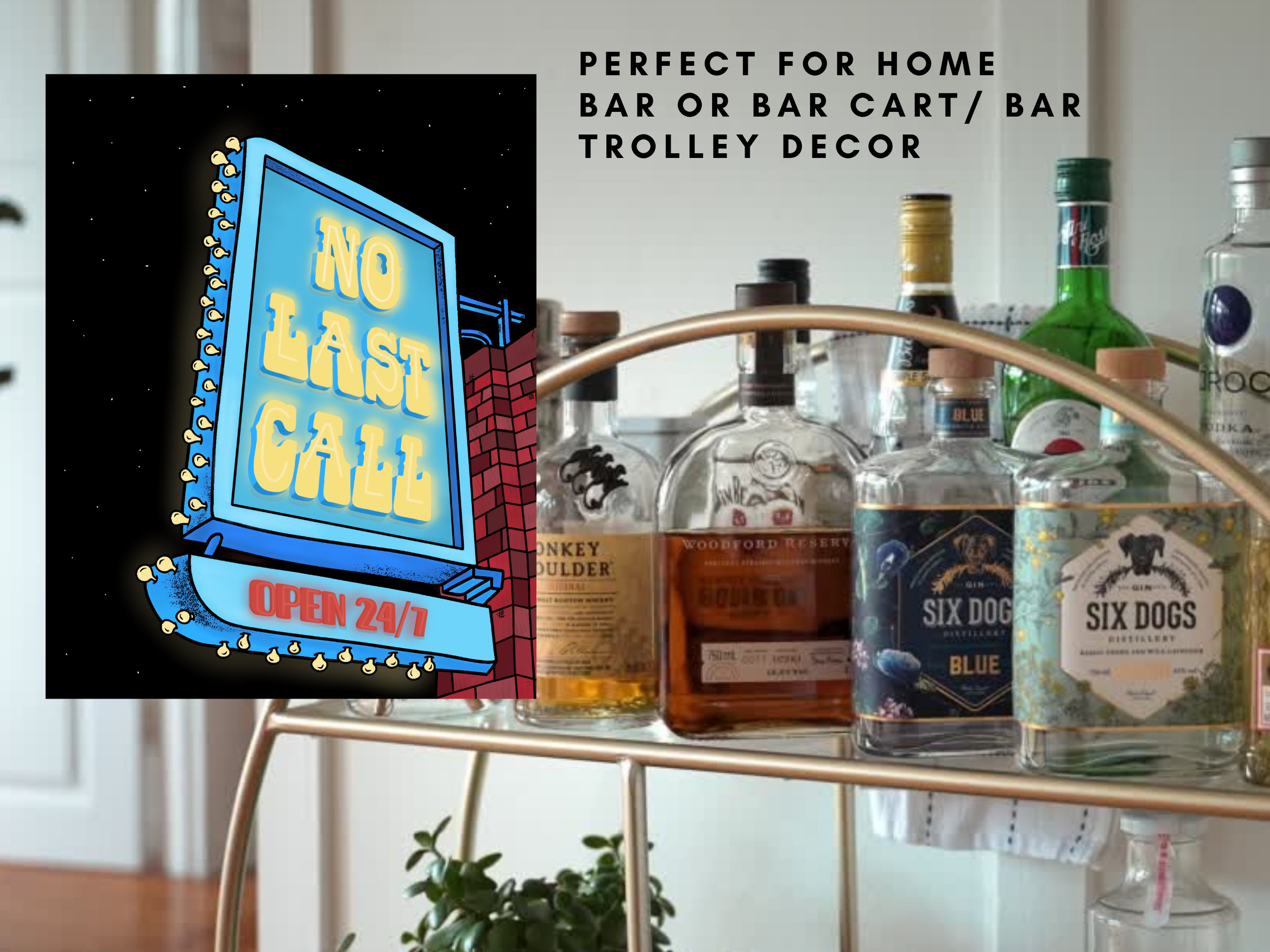NEON SIGN No Last Call Bar Cart Decor, Vintage Neon Sign Wall Art, Home ...