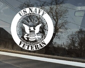 Us Navy Veteran Window Decal - Etsy