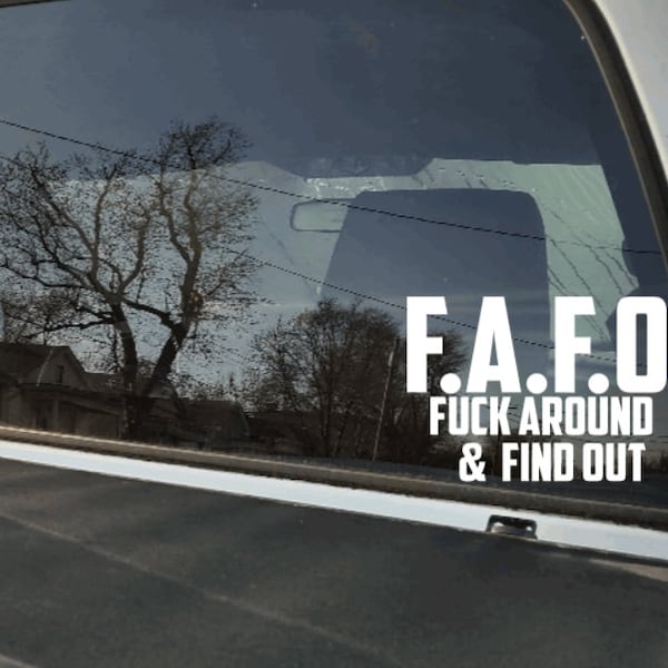 Fafo Bumper Sticker - Etsy