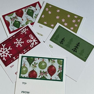 Set of 15 Handmade Holiday Christmas Tags, Gift Tags, Trees, Ornaments ...