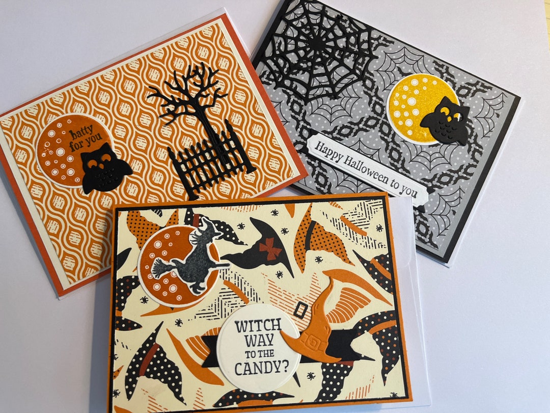 Handmade Stampin’ Up! Halloween Cards, Batty for You Cards, Happy ...