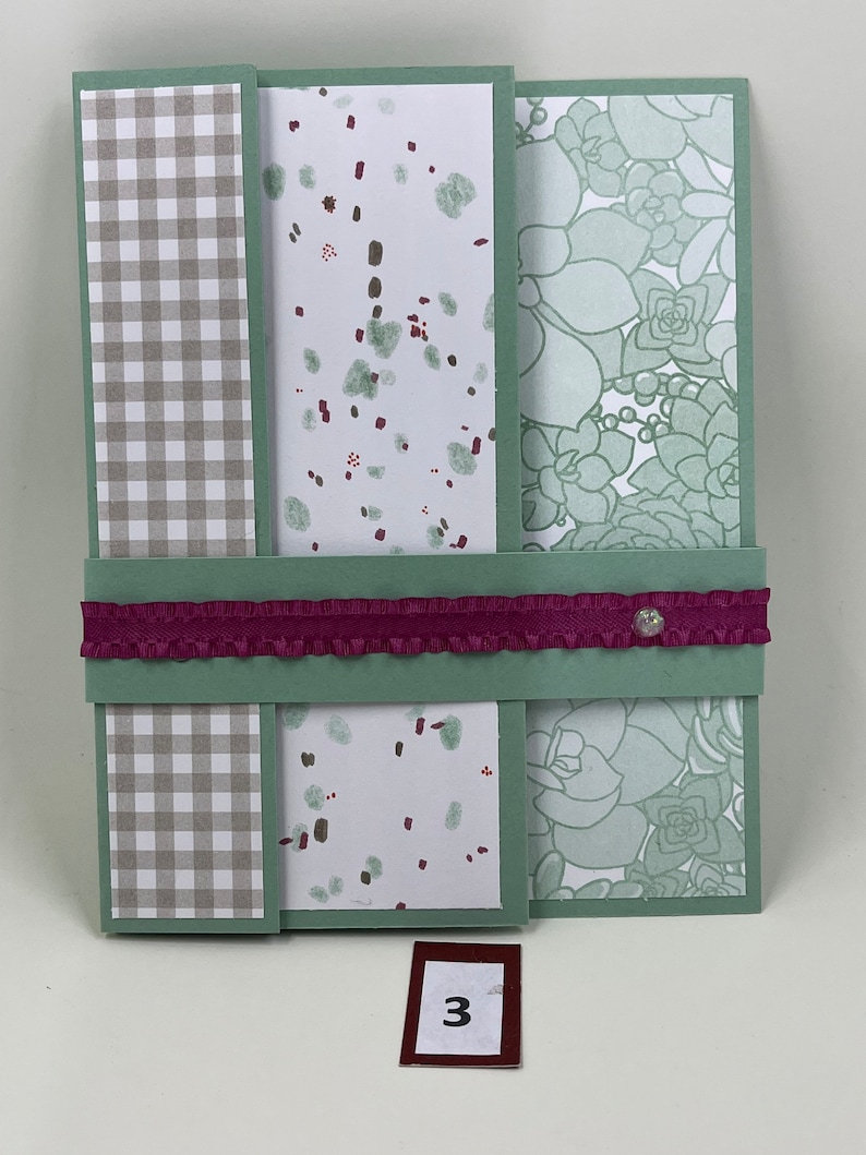 Handmade Stampin' Up! Fancy Tri-fold Card, Gift Card, Birthday Card ...