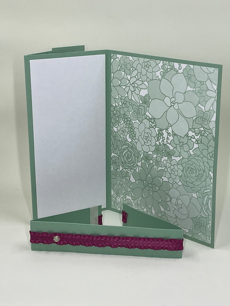 Handmade Stampin' Up! Fancy Tri-fold Card, Gift Card, Birthday Card ...