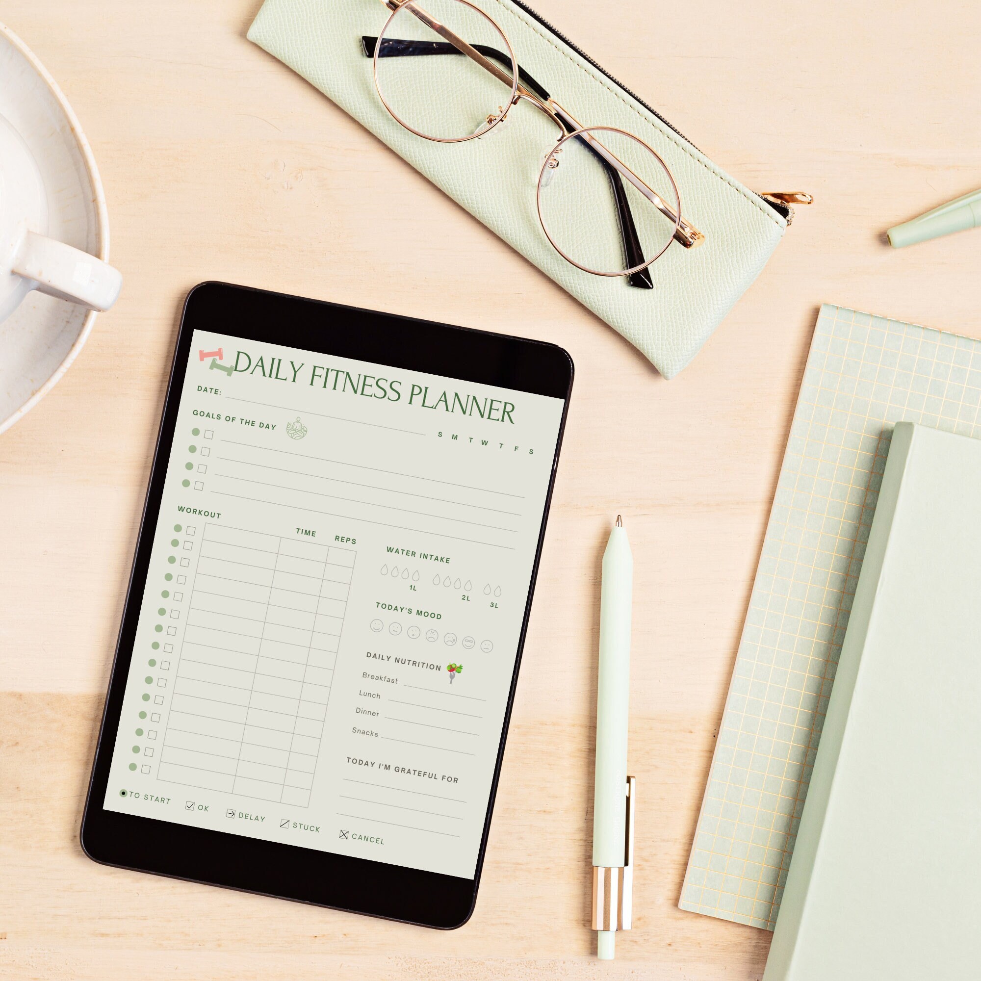 Fitness Planner Printable | Wellness Planner PDF | Exercise Log| Meal ...