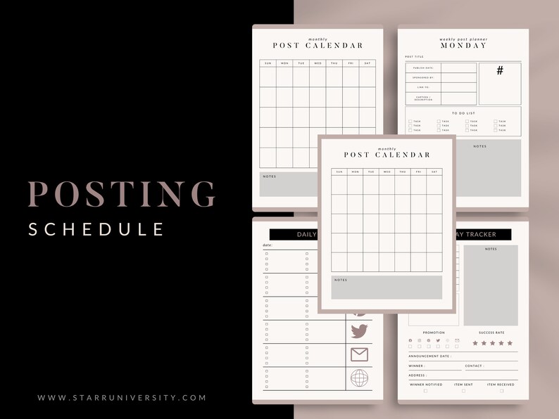 Social Media Planner Template | Canva Content Planner | Content Planner ...