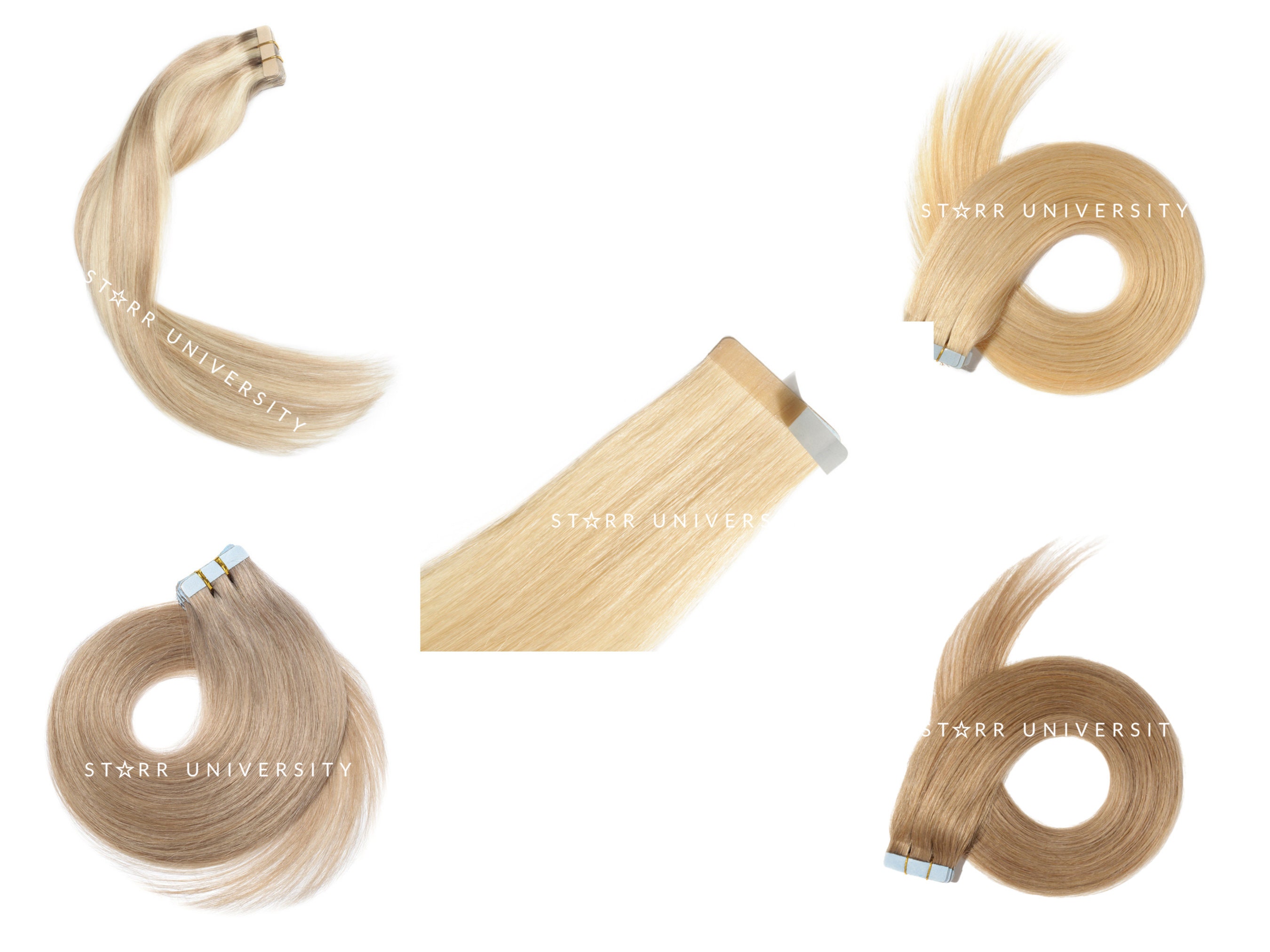 25 Straight Blonde Tape in Hair Extension| Hair Stock Photos | | Beauty ...