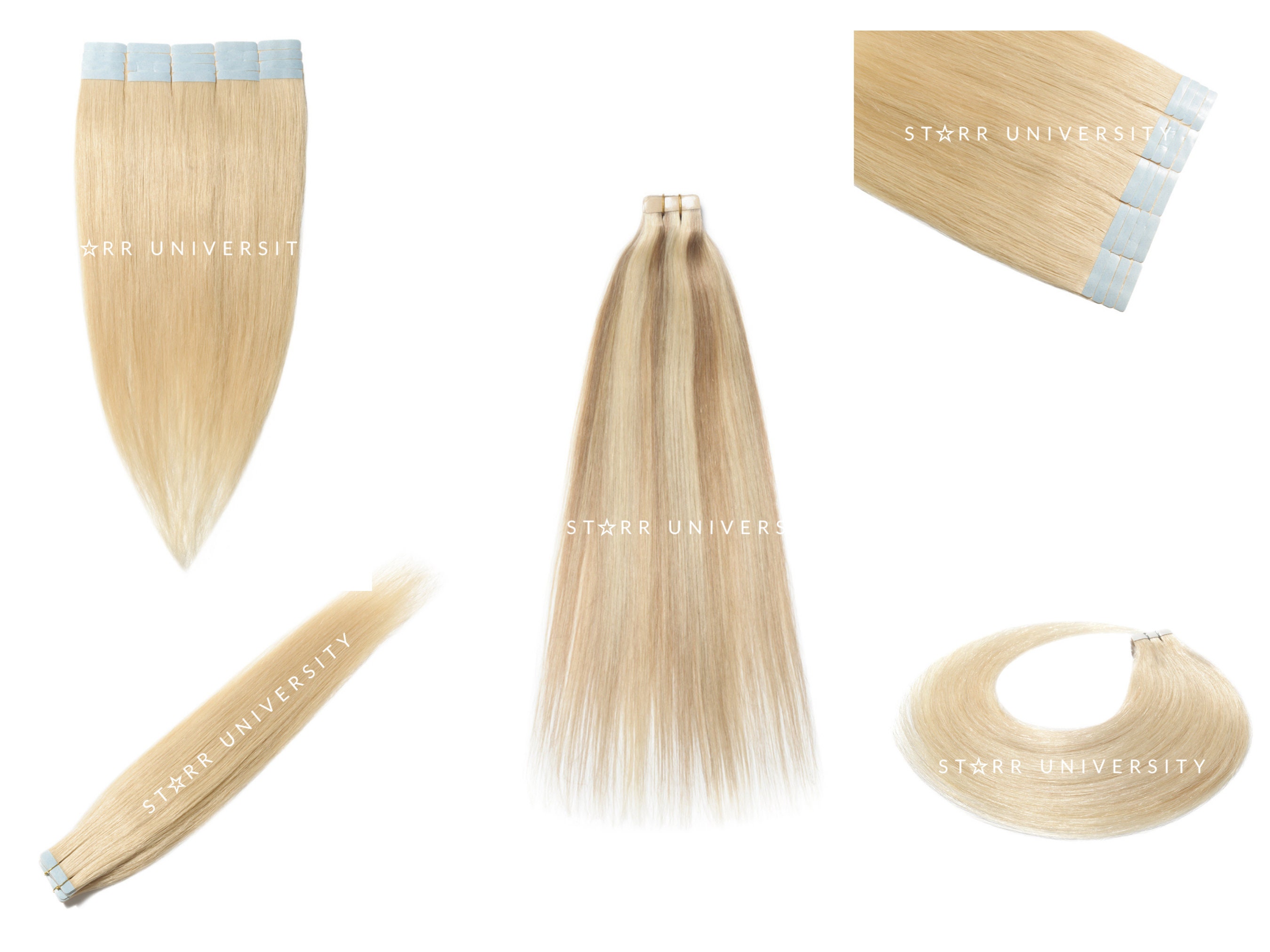 25 Straight Blonde Tape in Hair Extension| Hair Stock Photos | | Beauty ...