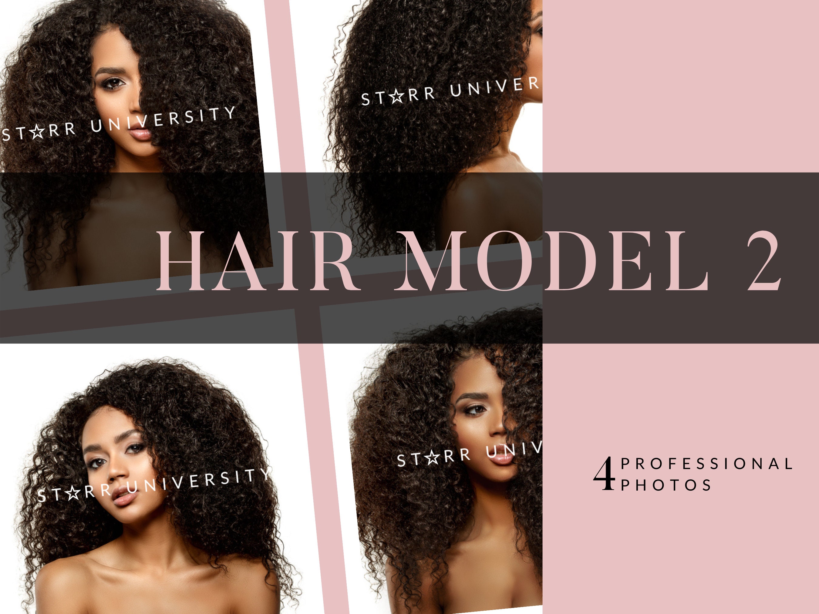 4 Bouncy and Curly Haired Model Photos | Hair Stock Photos | Beauty ...