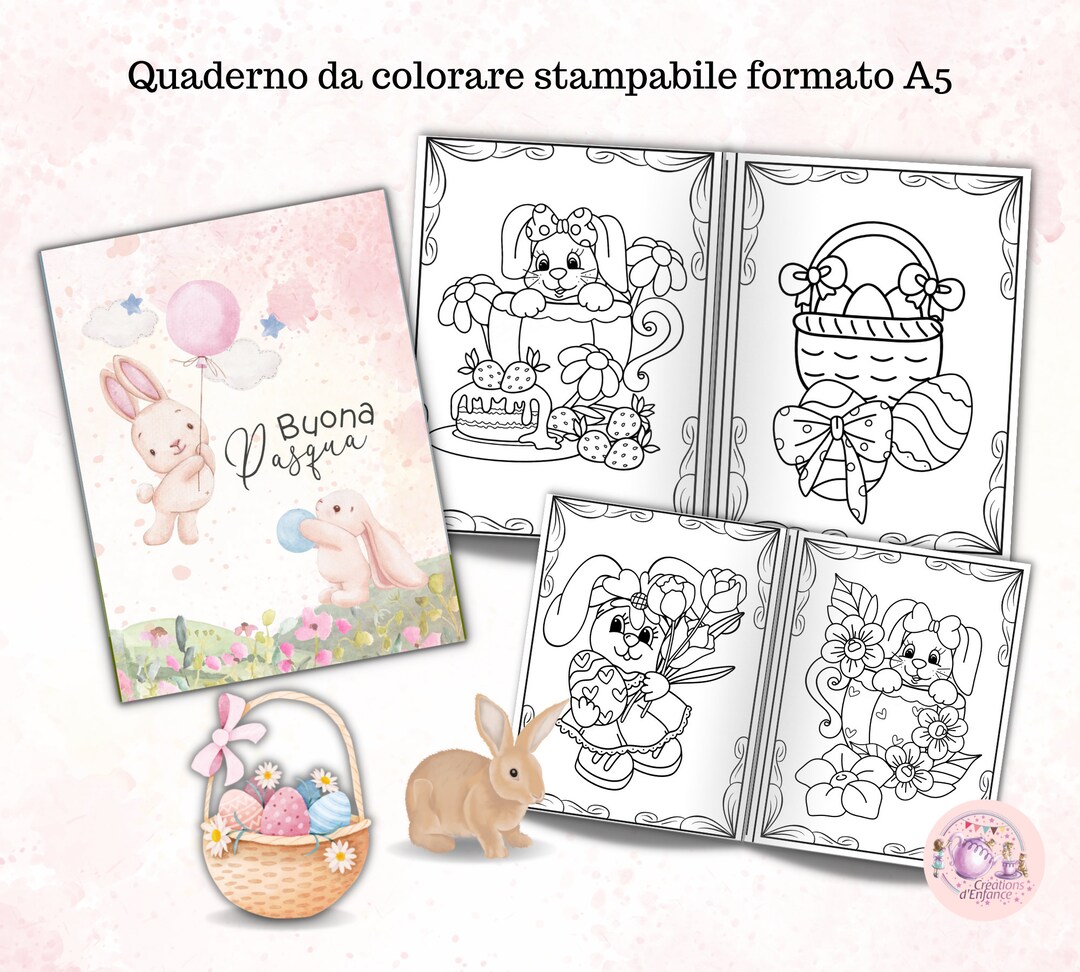 Quaderno Da Colorare Pasqua Bambini. Pagine Da Colorare - Etsy