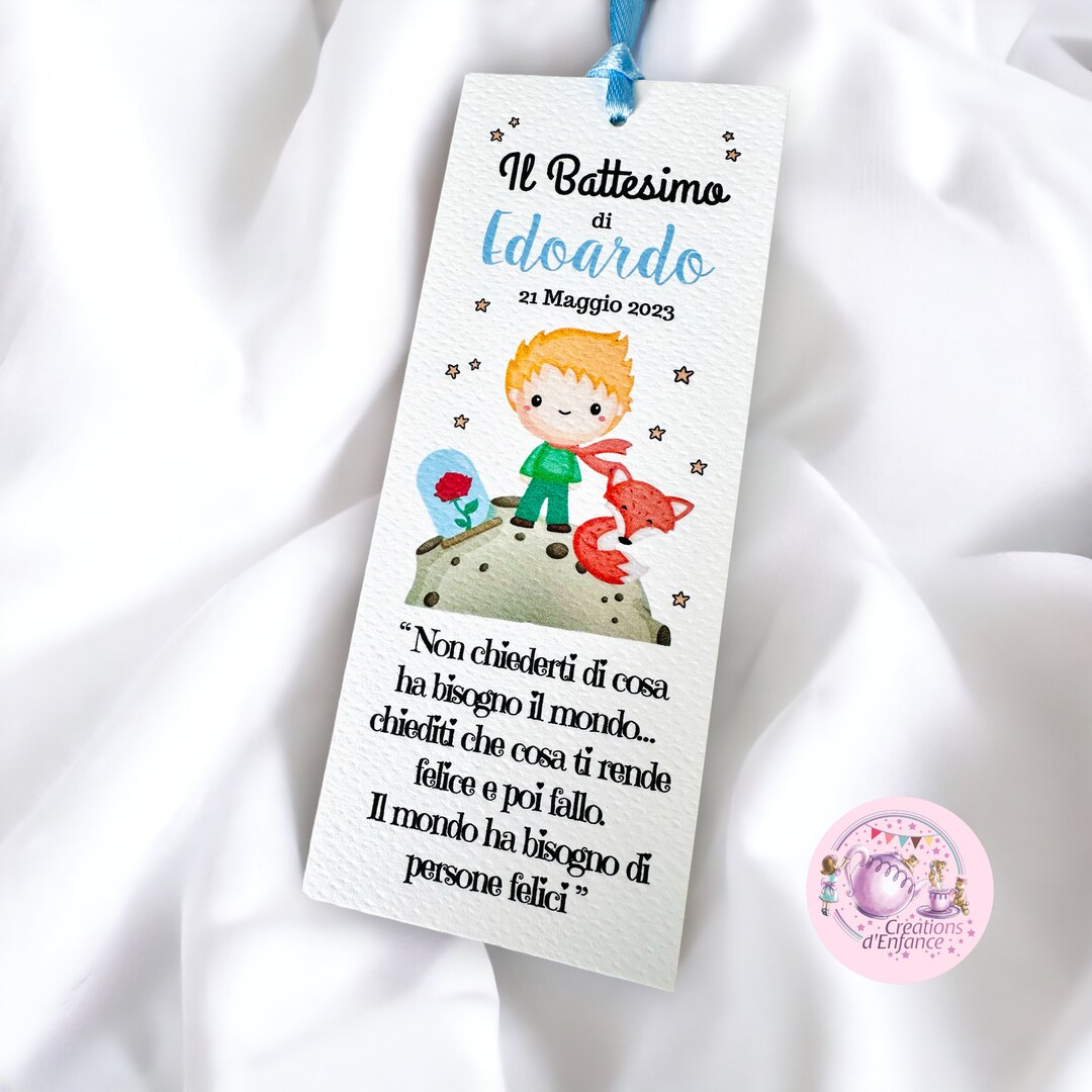Little Prince Bookmark Baptism, Communion or Confirmation. Little ...