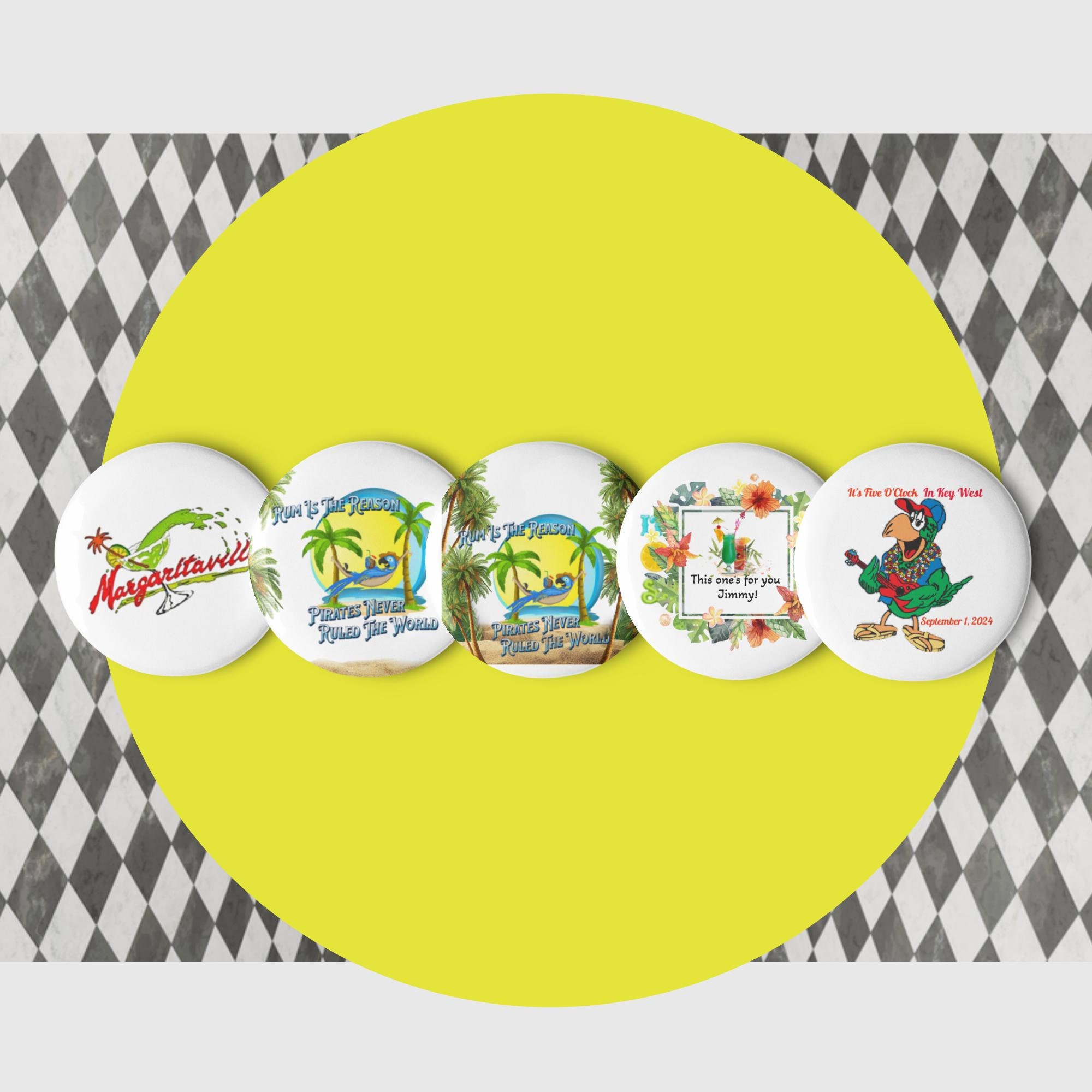 Jimmy Buffet Custom Pins, Jimmy Buffet Pin Buttons, Parrothead Pins ...