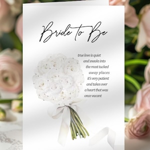 Bride to Be Poetry Card, Printable Poem, Wedding Day Gift, Short Poem ...