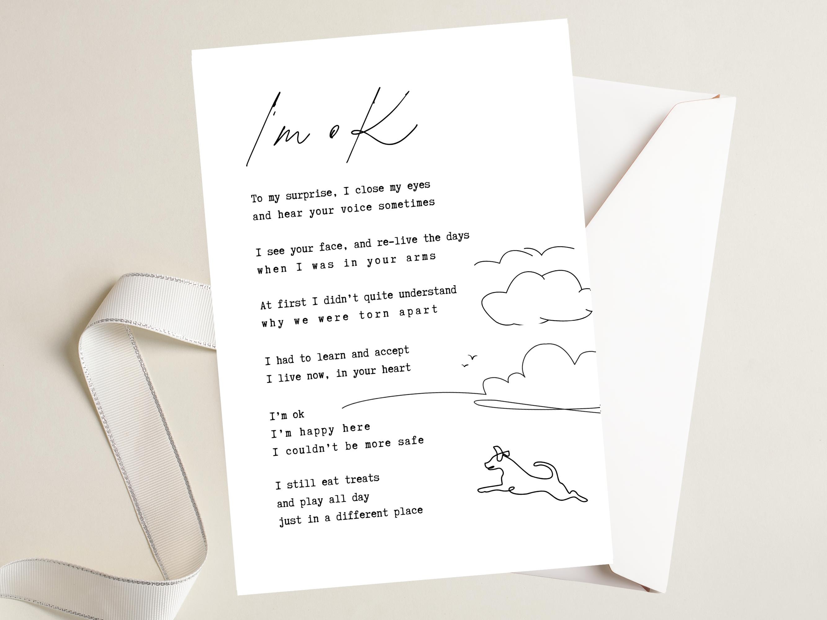 Dog Loss Poem Art Print, Pet Memorial Gift (digital Download) - Etsy