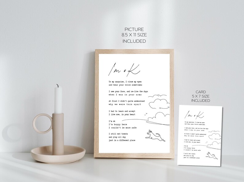 Dog Loss Poem Art Print, Pet Memorial Gift (digital Download) - Etsy