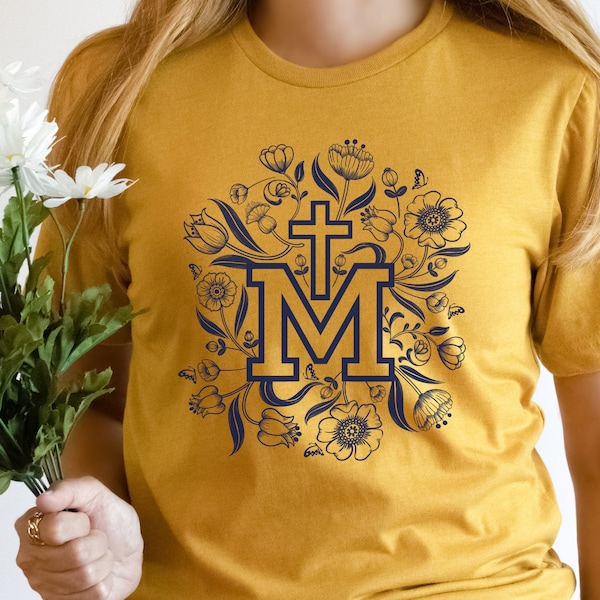 Catholic Marian T Shirt - Etsy