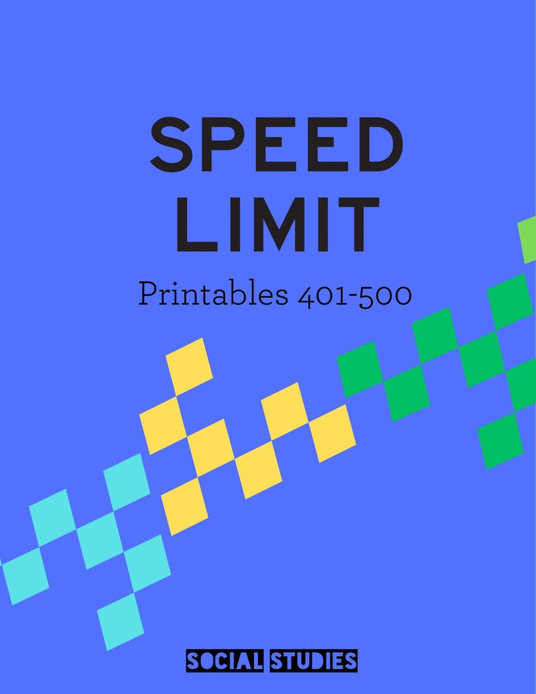 Printable Speed Limit Signs 401-500 / Digital Download - Etsy