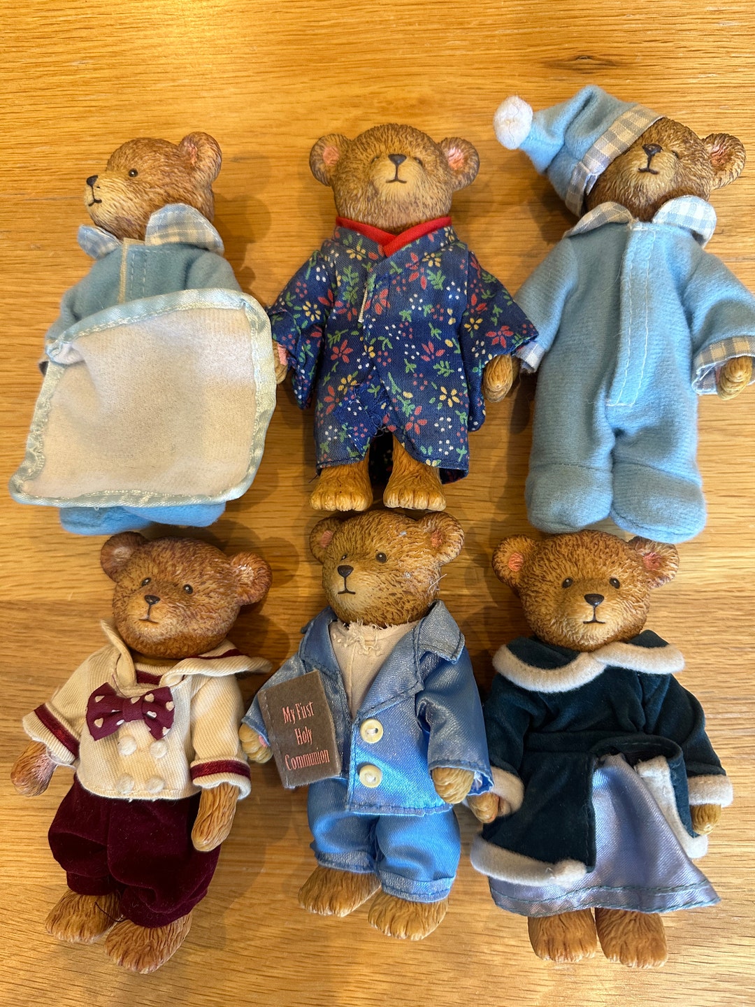Vintage Russ Teddy Bear Plastic Figures X 6 Adorable and Collectable - Etsy