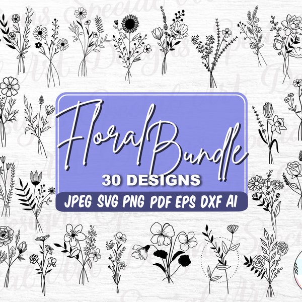 Floral Svg - Etsy