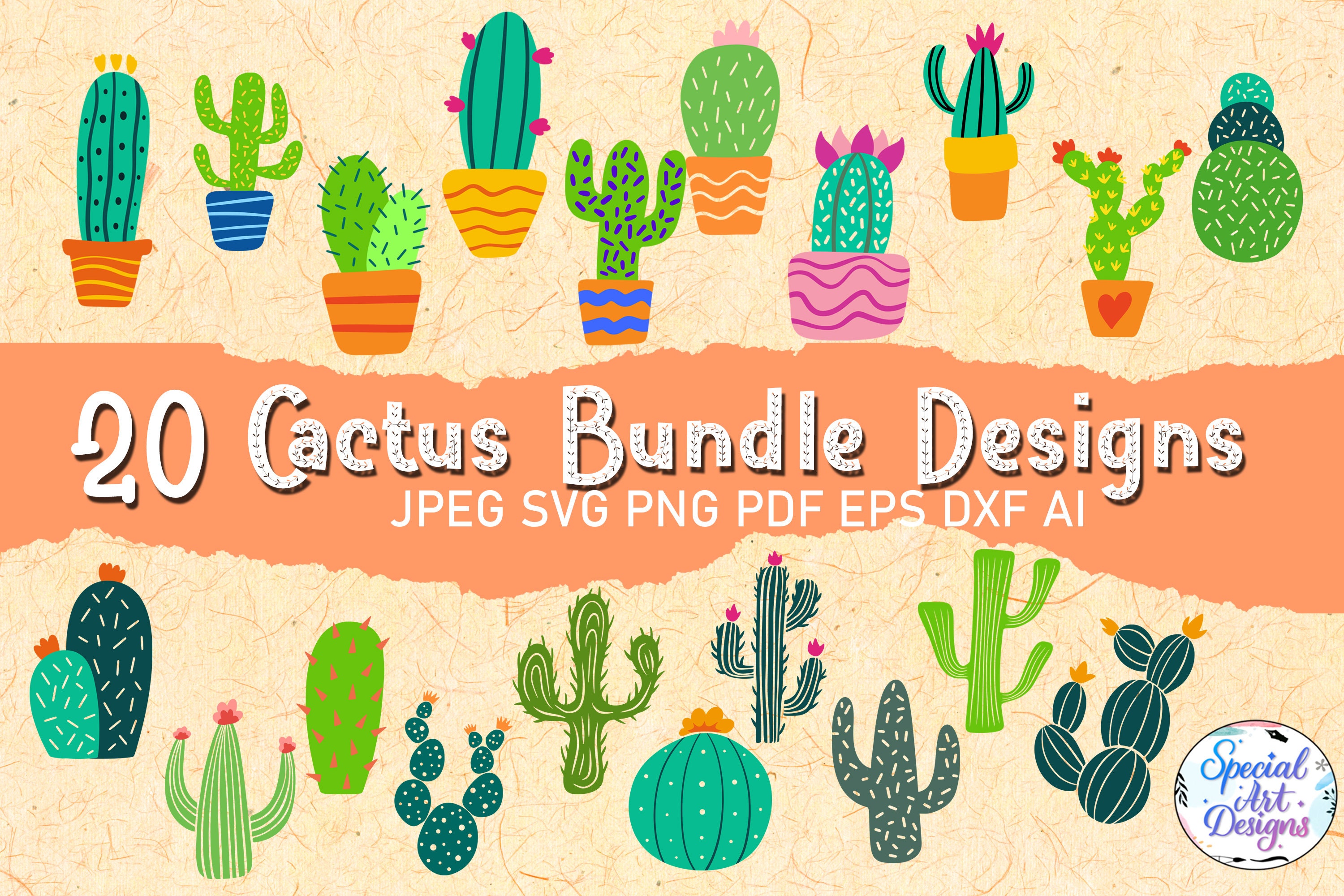 Cactus Svg Bundle Cactus Svg Cactus Svg Files for Cricut - Etsy