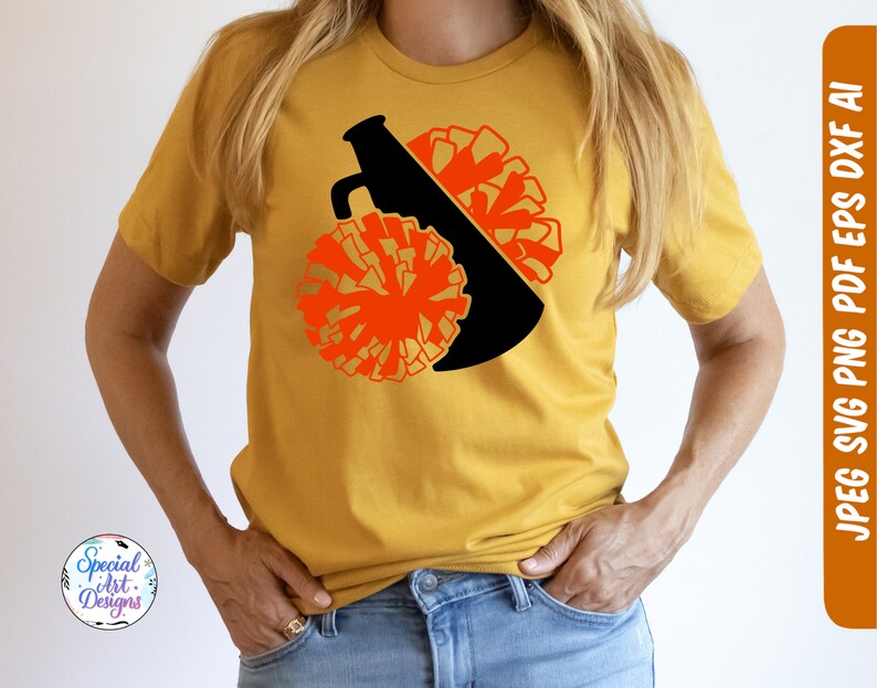 Cheer Svg Cheerleader Svg Cheer Cone Svg Megaphone Svg - Etsy