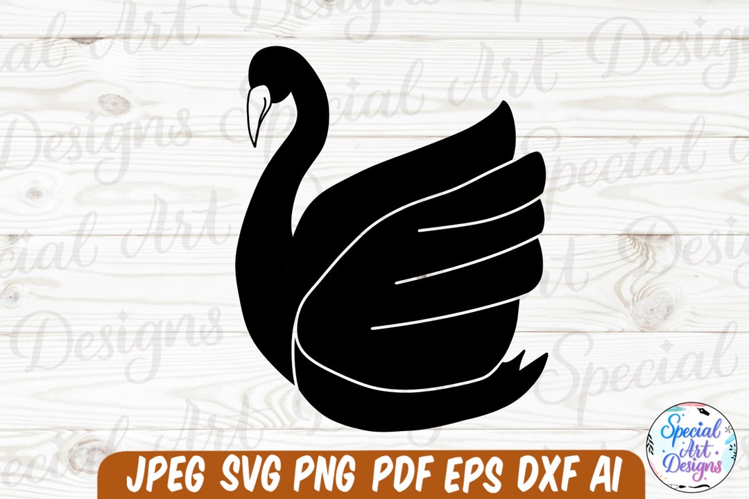 Swan Svg | Swan Clipart | Swan Cut File | Swan | Black Swan Svg ...