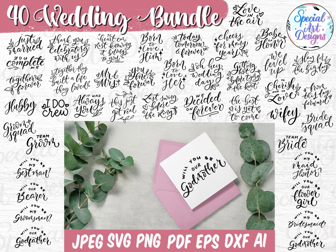 Wedding Sign Bundle Wedding Svg Bundle Wedding Signs Svg - Etsy