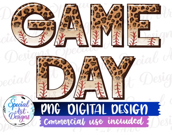 Game Day Baseball Png Image Baseball Leopard Design Game Day | Etsy