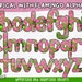 Tropical Flamingo Doodle Alphabet PNG: Printable Font (digital Download ...