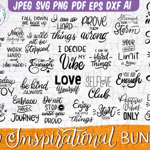 Inspirational Quotes Svg, Motivational Quotes Svg, Positive Quotes Svg ...