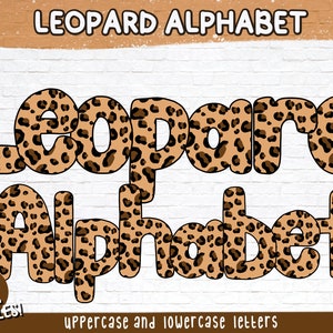 Leopard Doodle Alphabet PNG Alphabet Letters PNG Bundle Hand Drawn ...