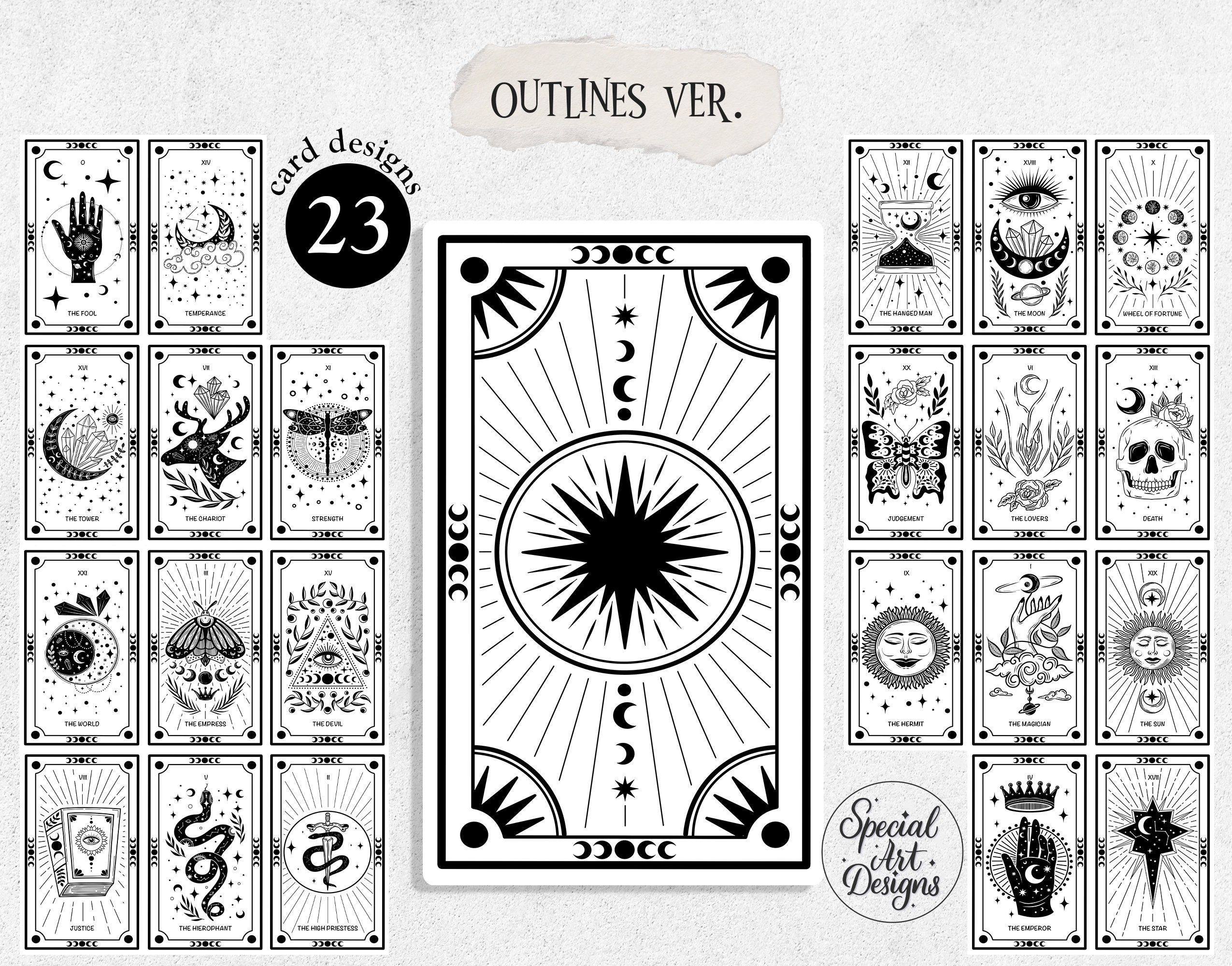 Celestial Tarot Cards Svg Unique Tarot Deck Major Arcana Svg - Etsy Canada