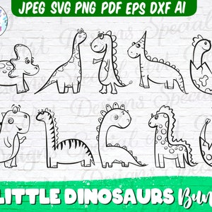 Dinosaur Svg Bundle Dinosaur Silhouette Svg Dinosaur Clipart Png Kids ...