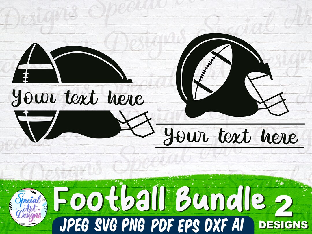 Football Helmet SVG Bundle: Custom Name Shirt Designs (digital Download ...