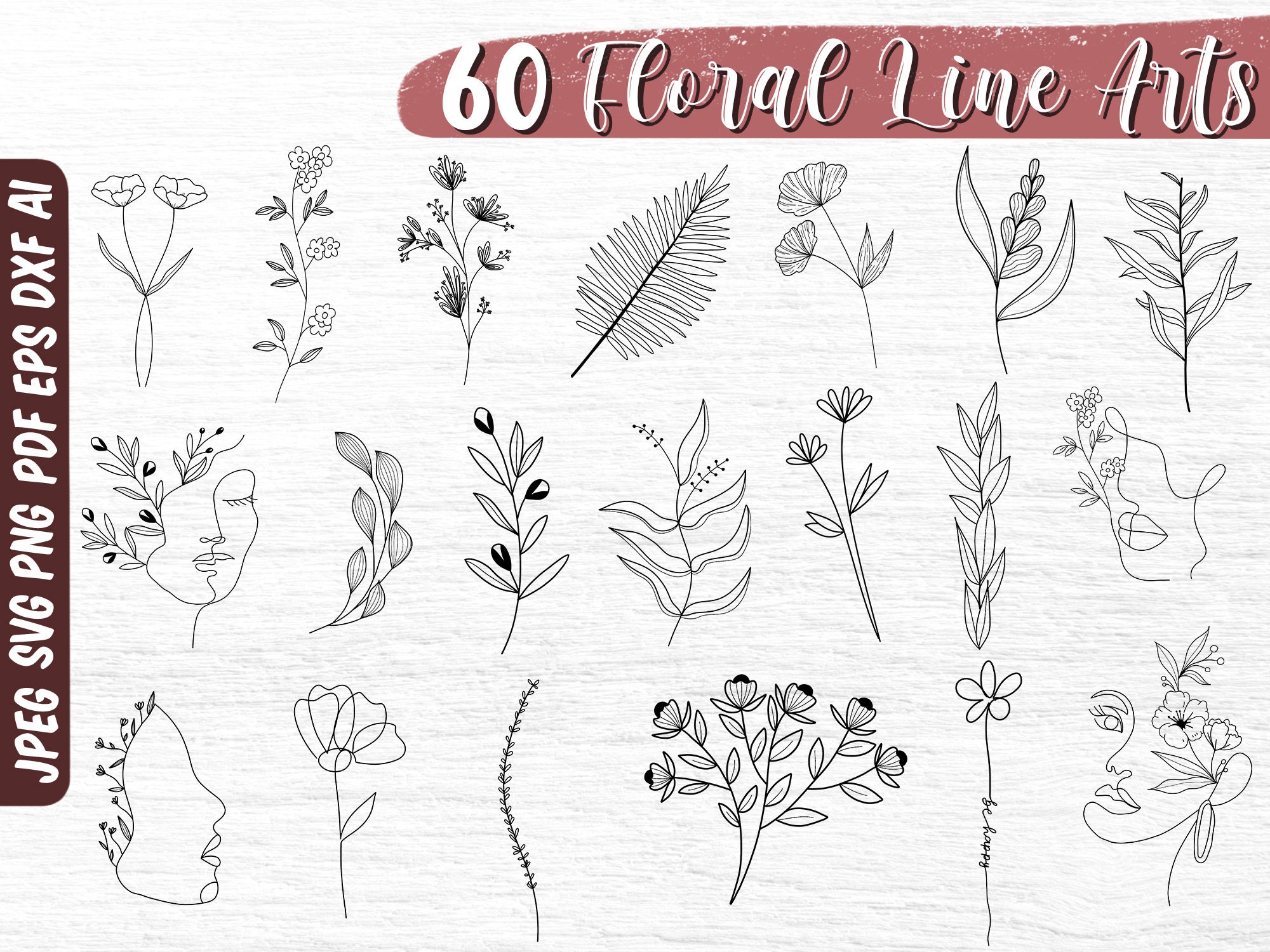 Line Art Svg Bundle Line Art Svg Floral Line Art Svg - Etsy New Zealand Line Art Svg Bundle Line Art Svg Floral Line Art Svg - Etsy New Zealand