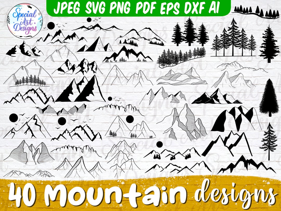 Berg SVG | Berg Silhouette SVG | Berg SVG Clipart | Camping Outdoors ...