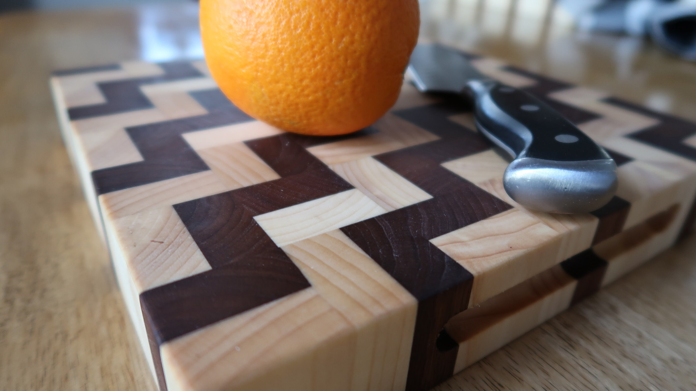 Walnut and Aspen End Grain Cutting Board With Finger Grooves - Etsy