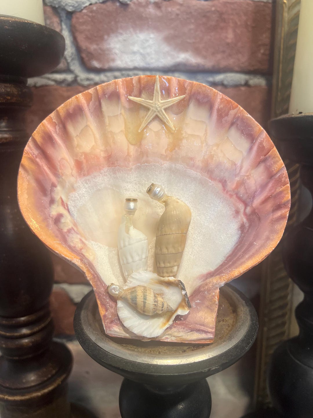 Seashell Nativity Scene, Birth of Jesus Christ. in the Scene Are the ...