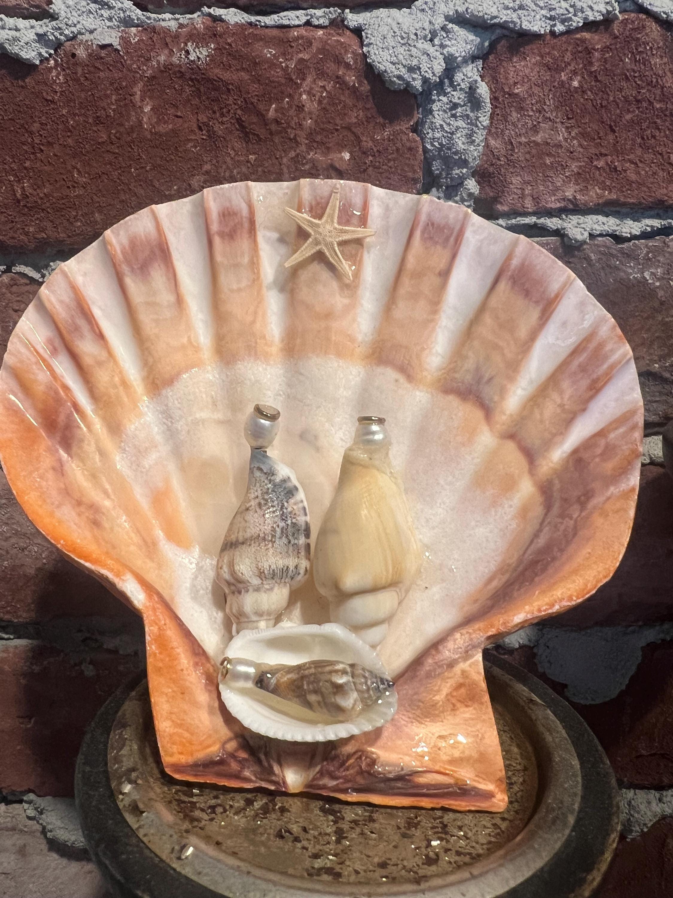 Seashell Nativity Scene, Birth of Jesus Christ. in the Scene Are the ...