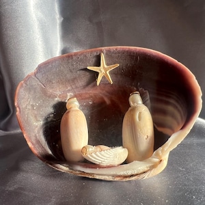 Seashell Nativity Scene, Birth of Jesus Christ. in the Scene Are the ...