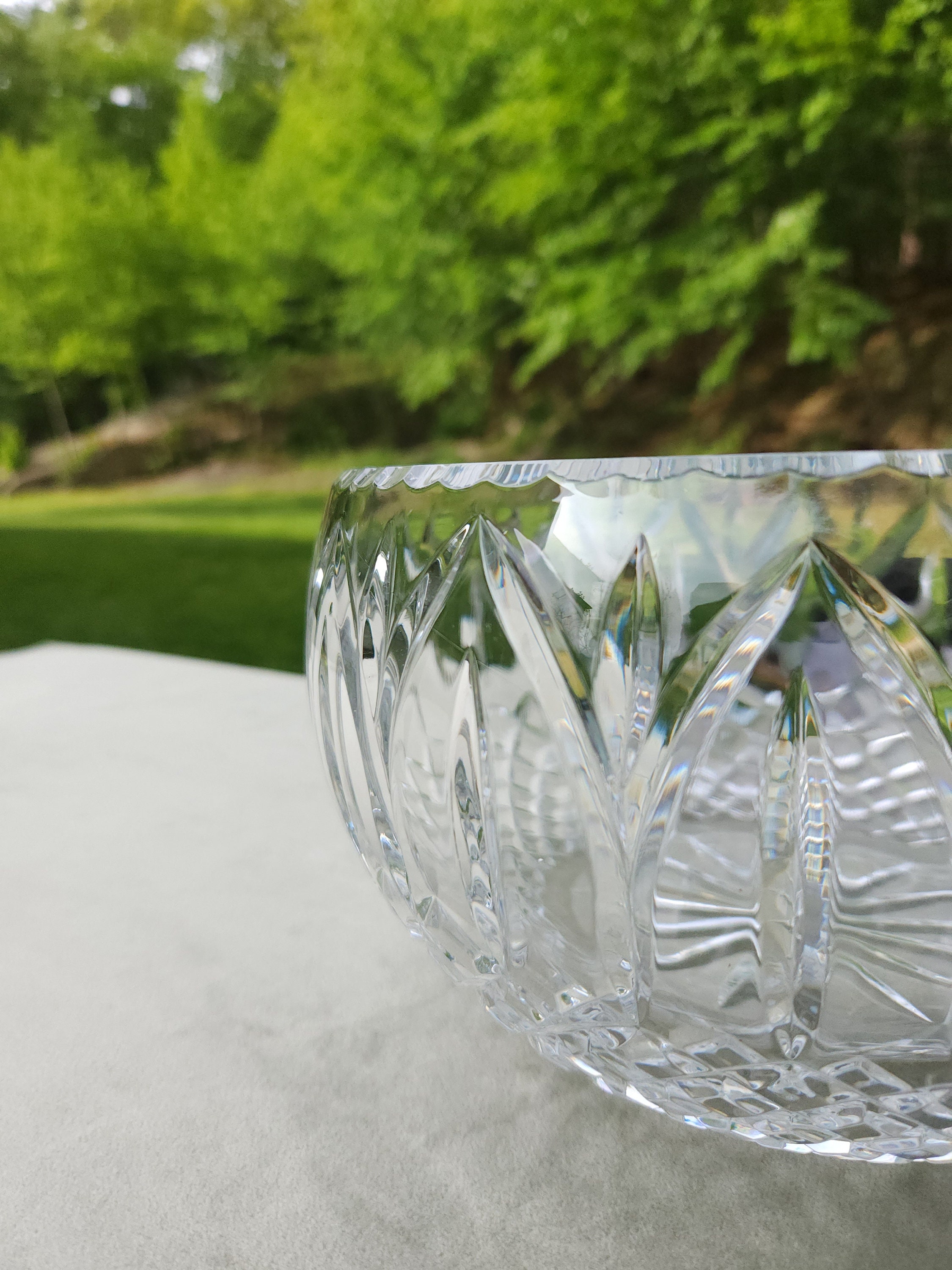 Large Heavy Crystal Bowl - Etsy