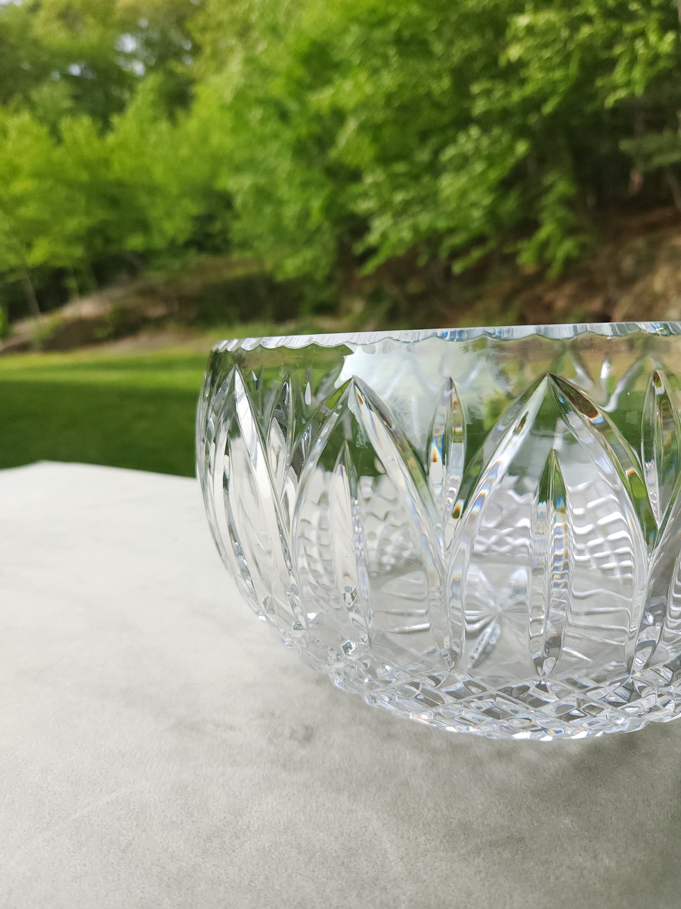 Large Heavy Crystal Bowl - Etsy