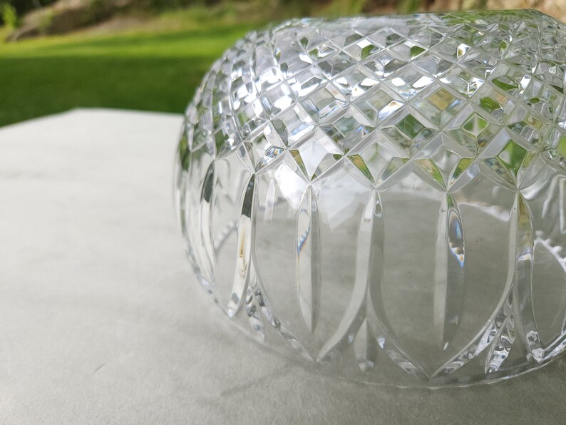 Large Heavy Crystal Bowl - Etsy